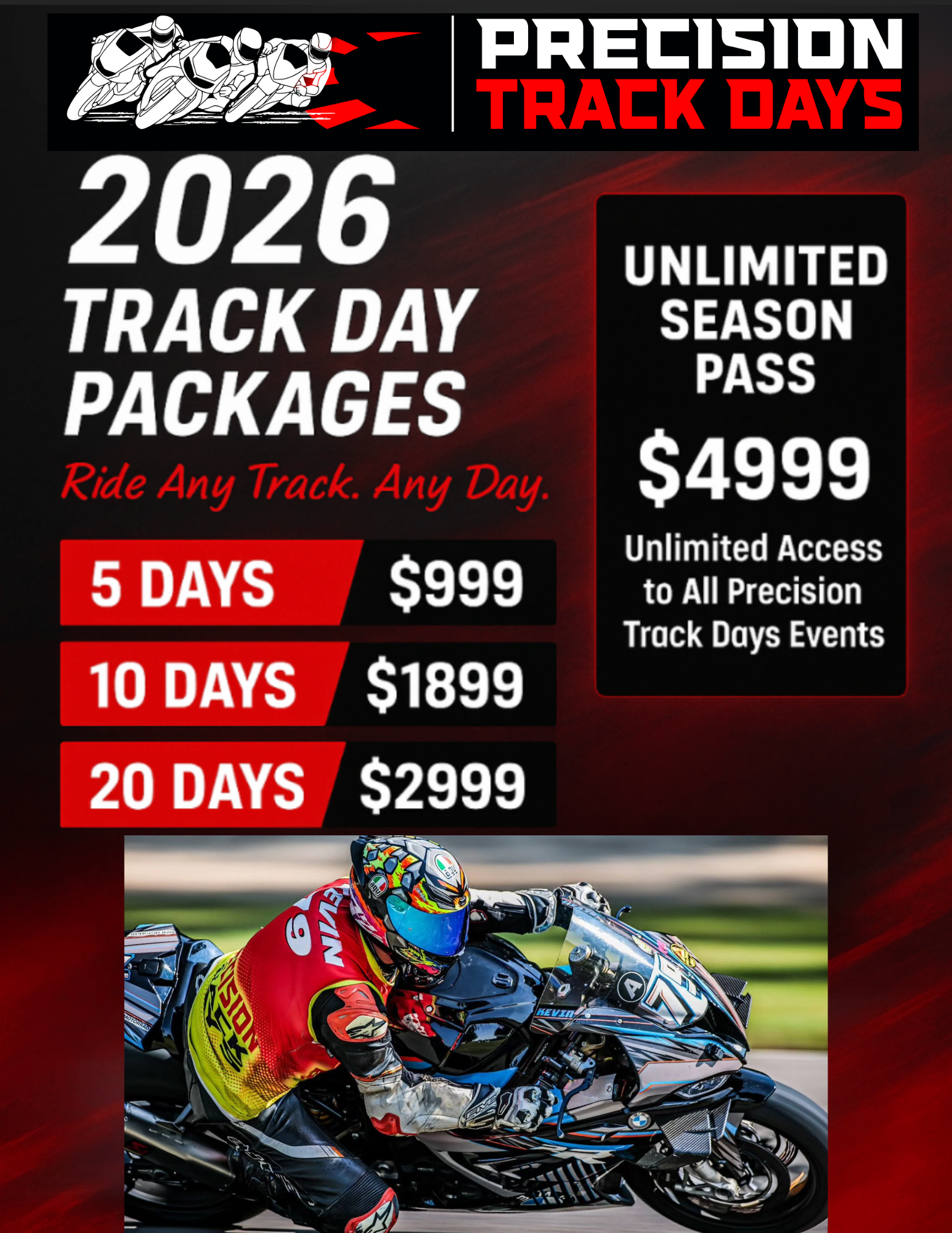 2026 Packages - Precision Track Day